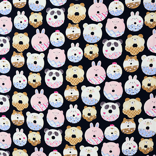 Delicious Animal Donuts Fabric by Kokka - modes4u