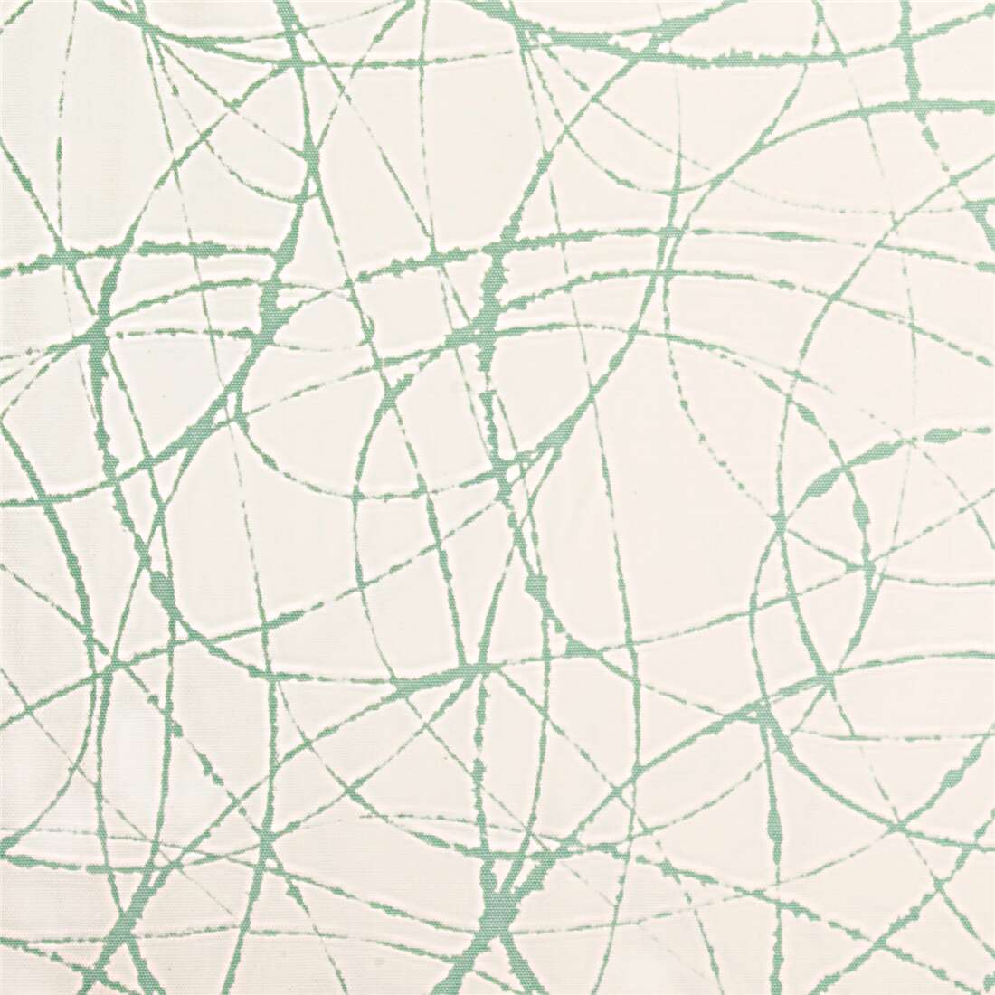 Alexander Henry cream heavy oxford fabric with light green-blue ink ...