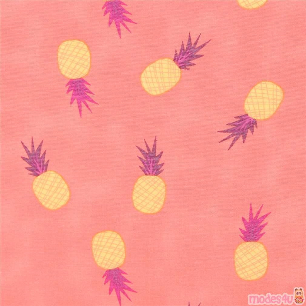 Art Gallery Fabrics coral pineapple fabric Fabric by Japanese Indie ...