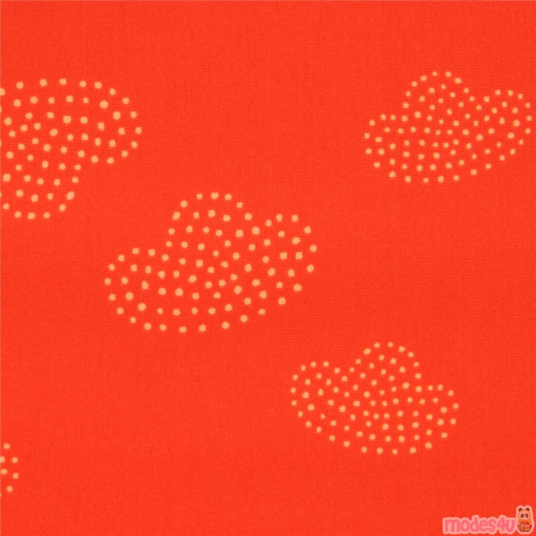 Art Gallery Fabrics orange fabric with cloud pattern Fabric by Japanese ...