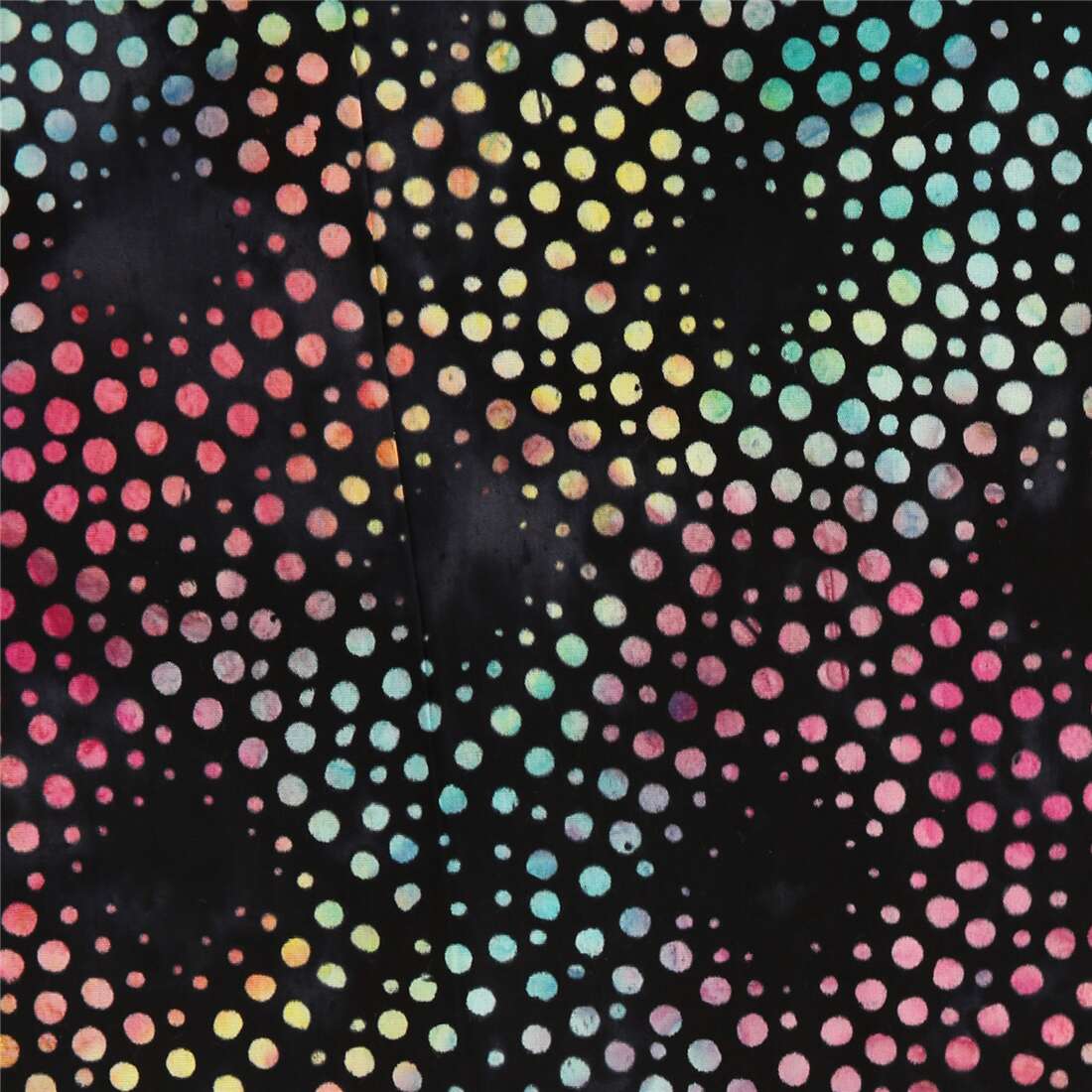 Black batik fabric diamond pastel rainbow dot Robert Kaufman Fabric by ...
