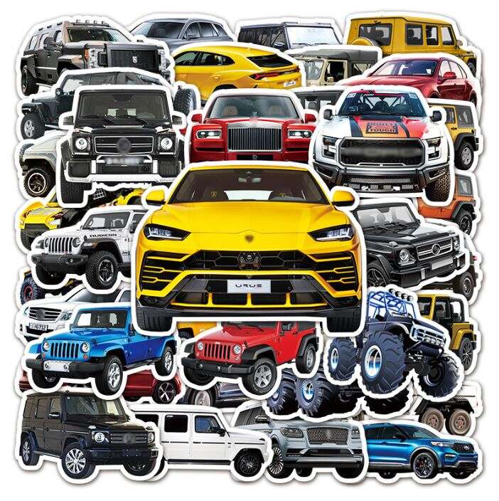 Car unique designs diecut stickers 50 per pack 4 Wheel Drive MPV - modes4u