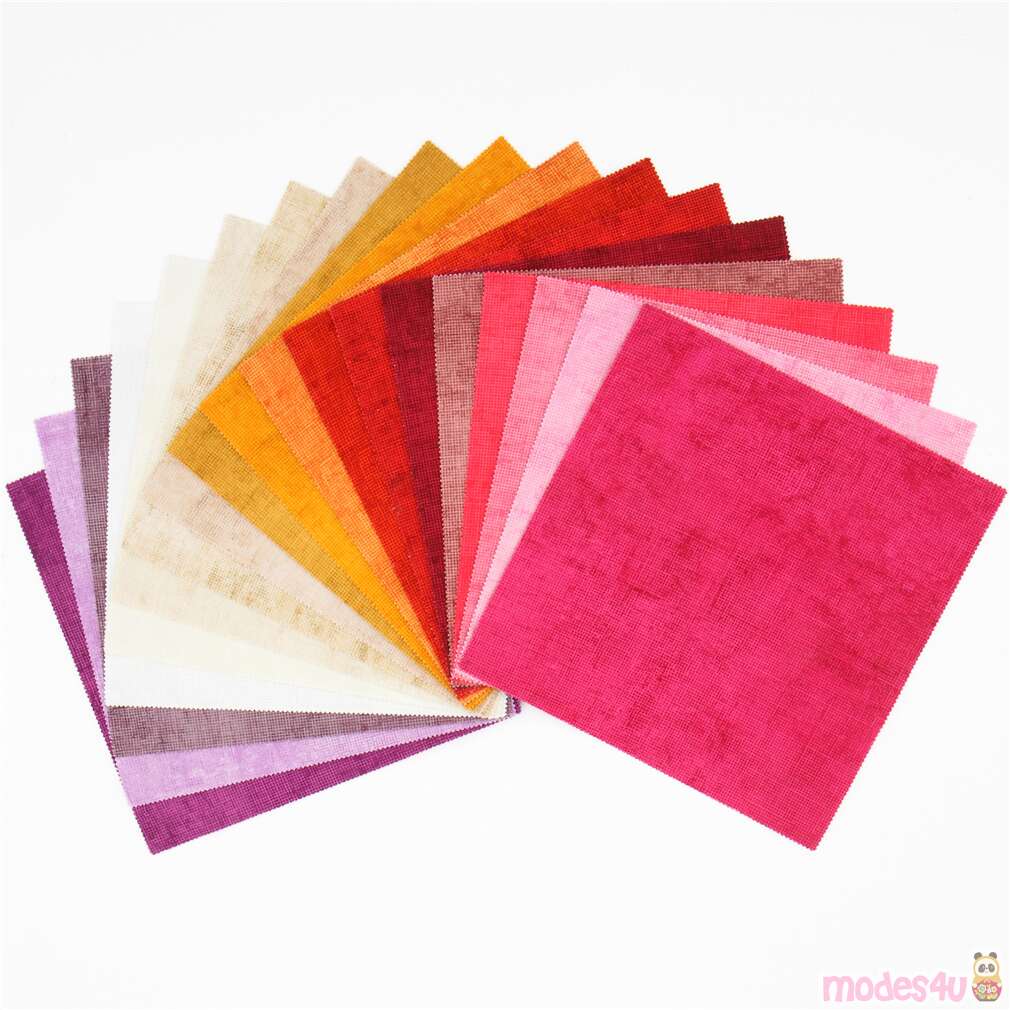 Chalk and Charcoal Warm grid pattern fabric bundle by Robert Kaufman ...