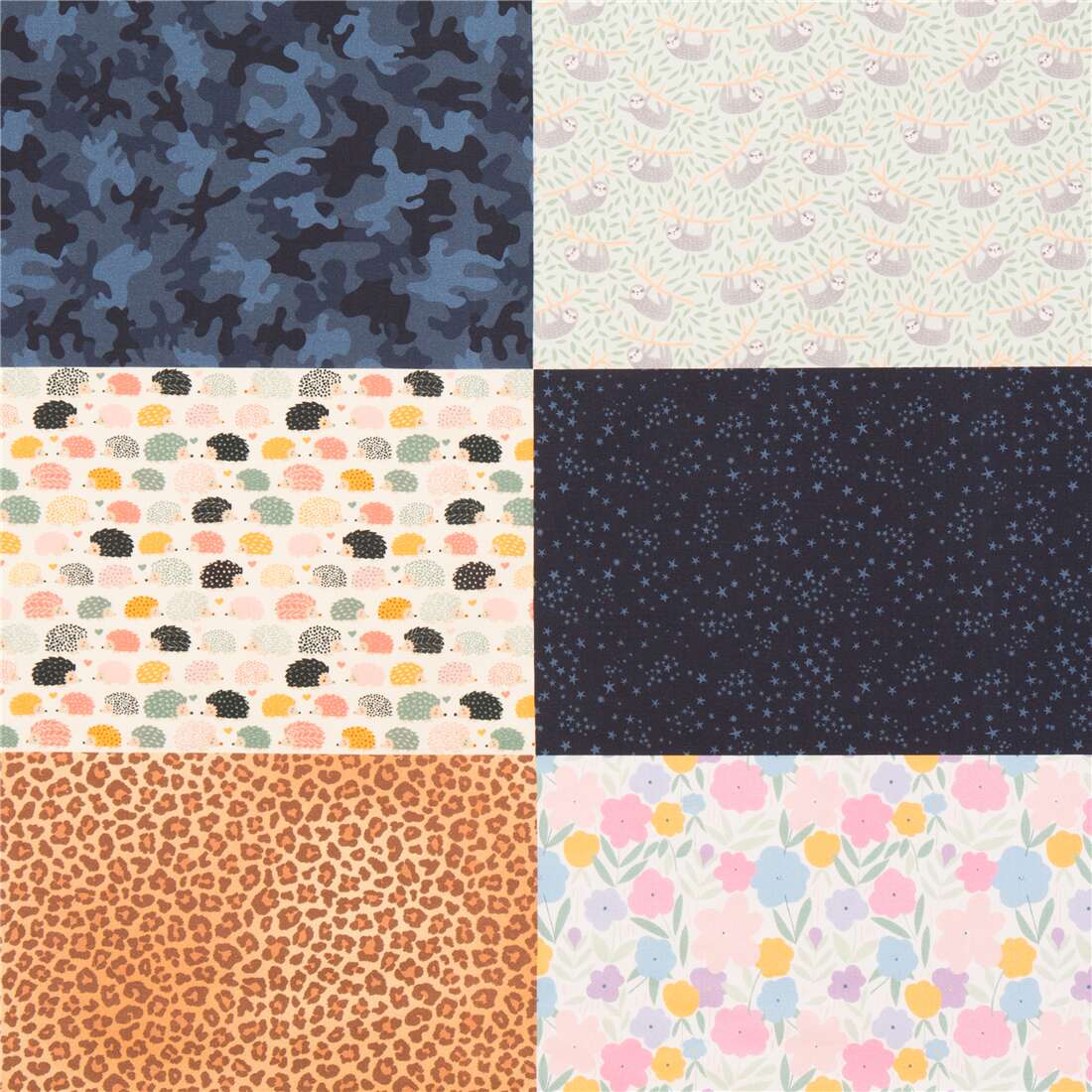 Mouth Face Mask Cute Patterns Colour Blocks Fabric by Dear Stella - modes4u