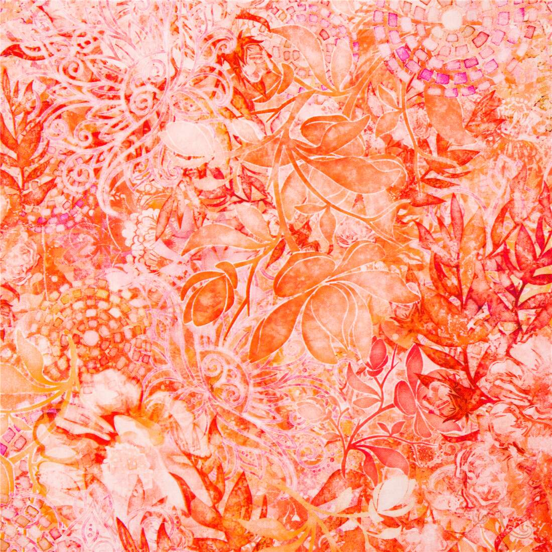 Floralessence Stained Glass Gradient Florals Fabric by Quilting ...