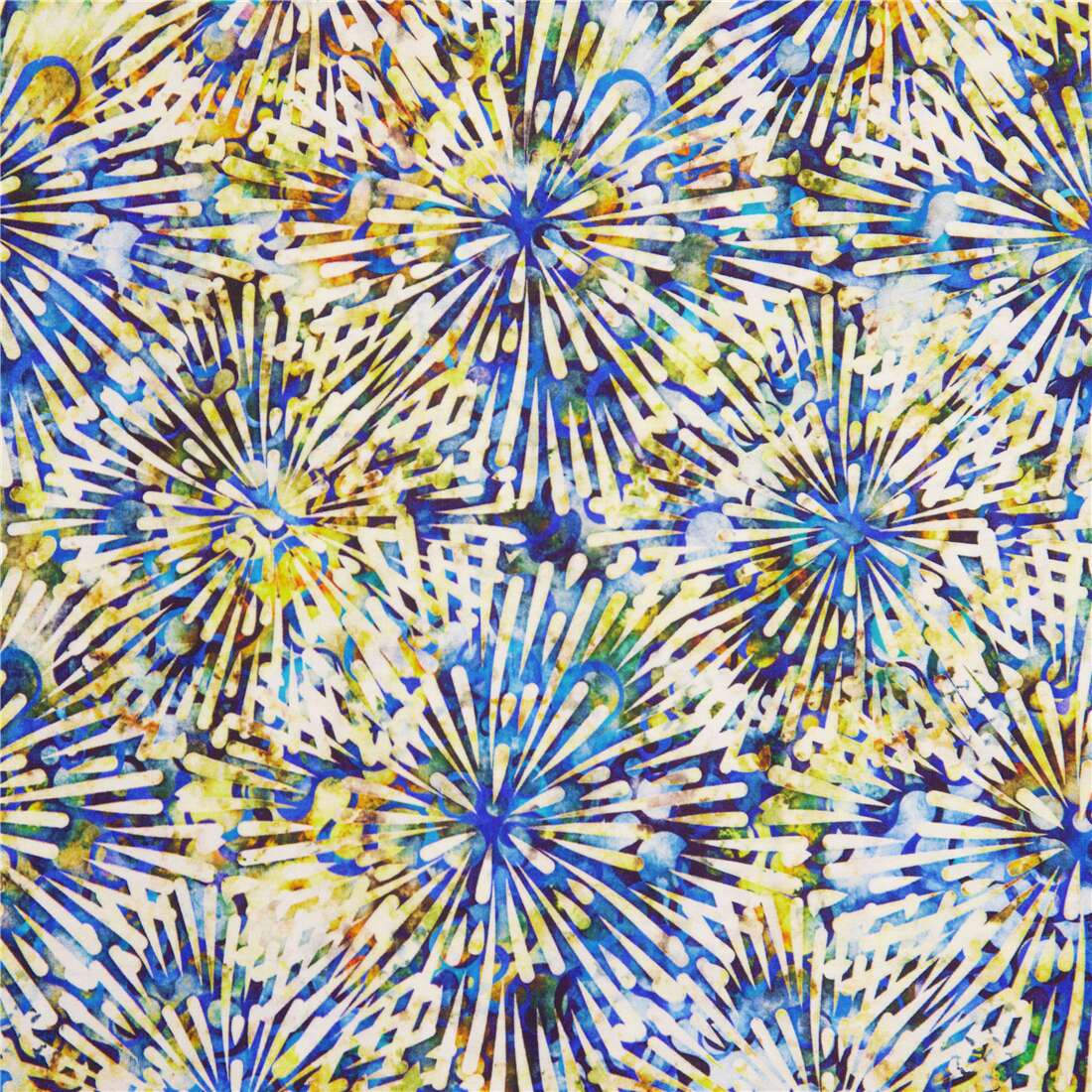 Batik Tie Dye Firework Starburst Fabric by Quilting Treasures - modes4u