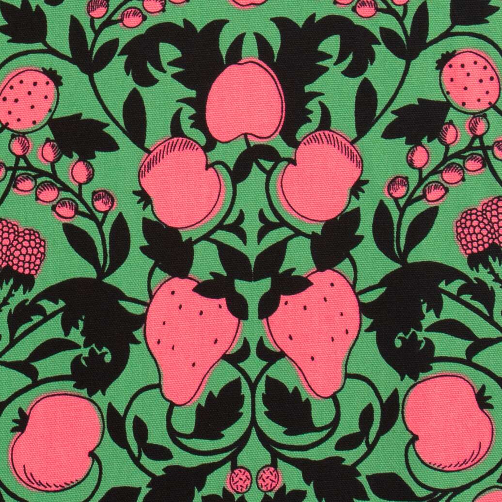 Ornamental Fruit Berry Damask Fabric by Japanese Indie - modes4u