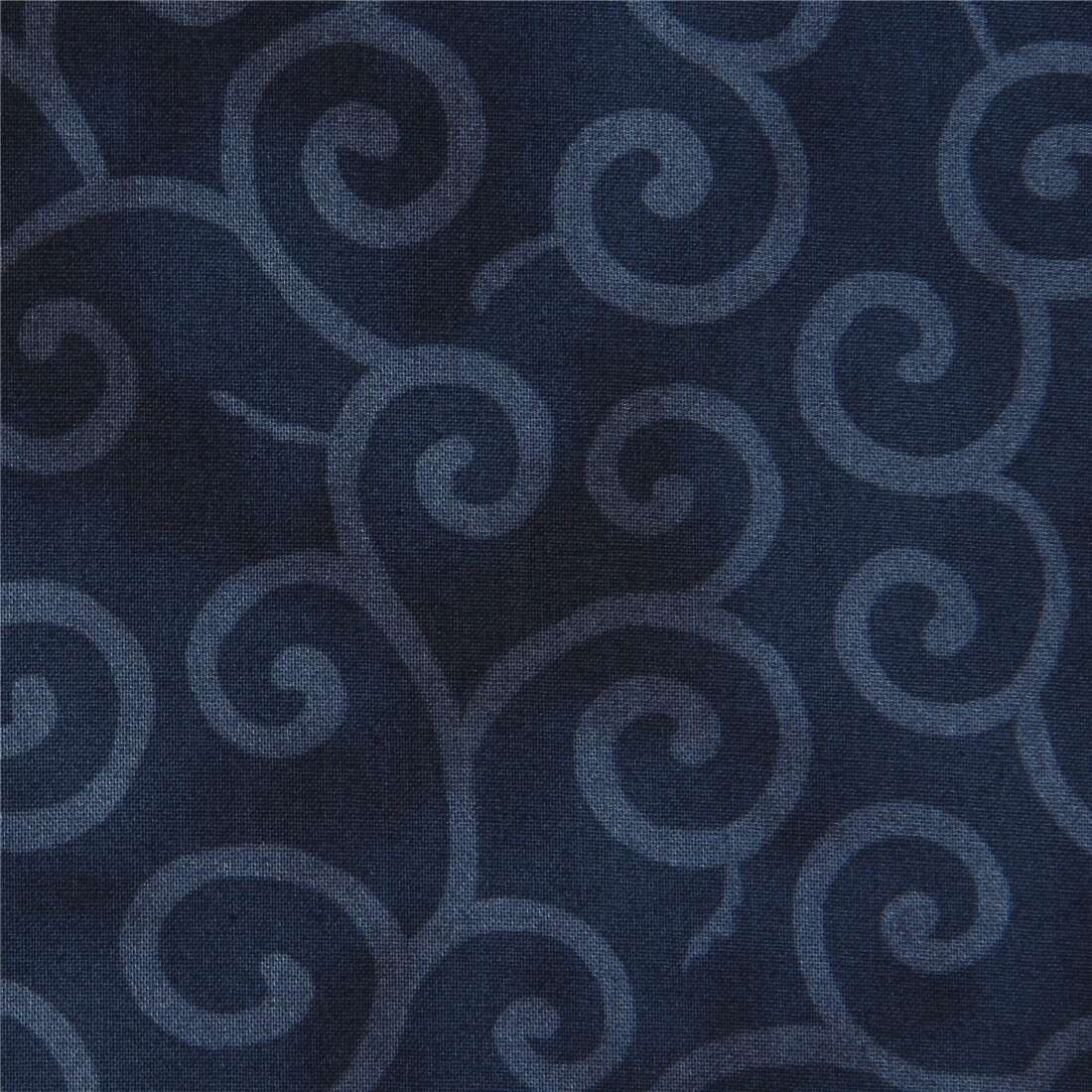 Japanese dark blue fabric with swirls from Japan Fabric by Japanese ...