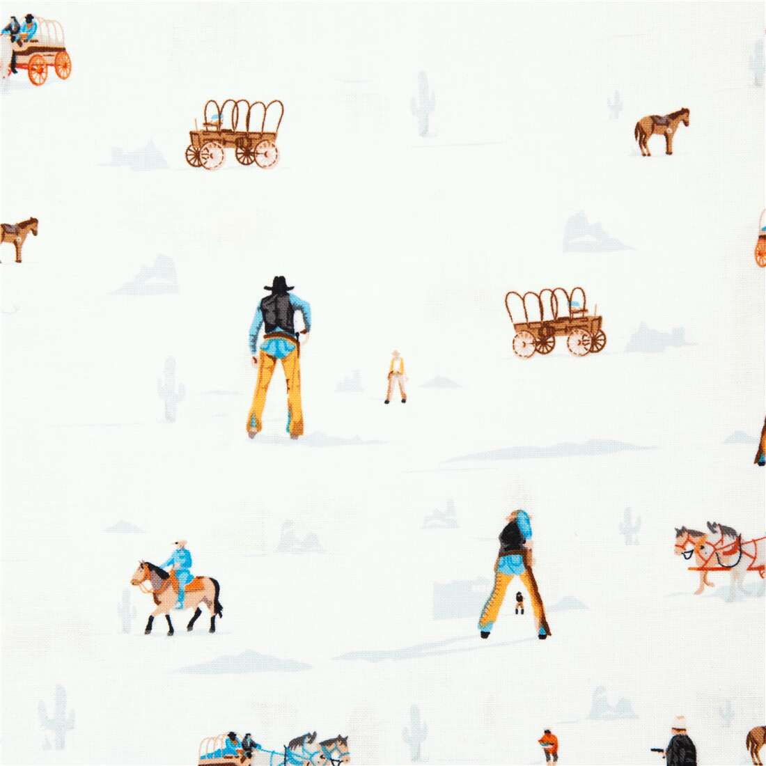 Western Small High Noon Cowboy Wagon Fabric by Dear Stella - modes4u