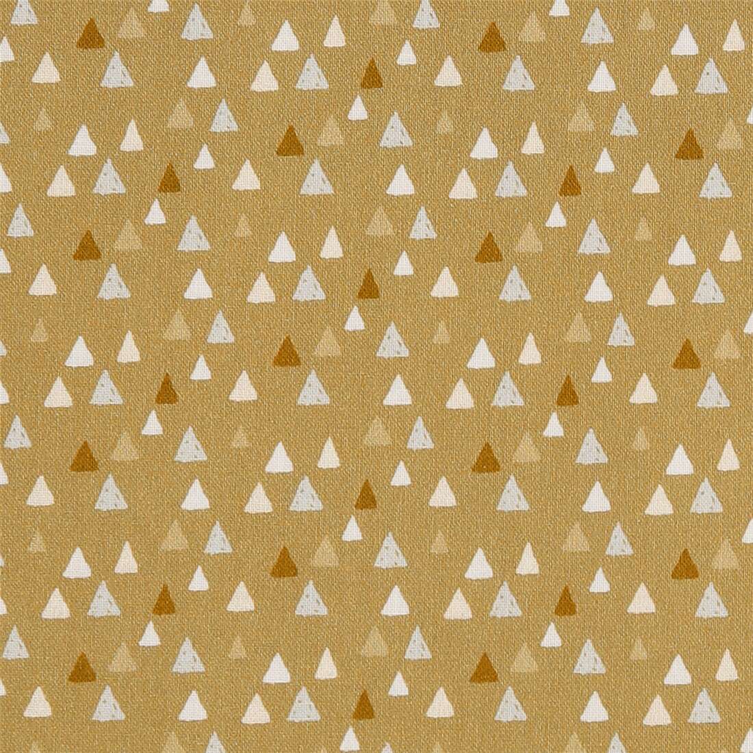 Brown with Natural Coloured Triangles Fabric by Michael Miller - modes4u
