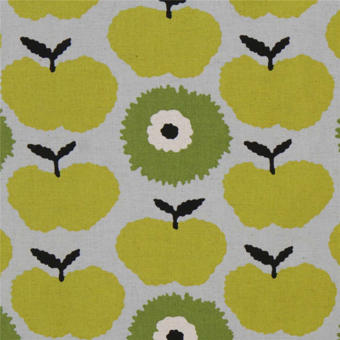 Fuzzy Apple Simple Prints Block Colour Fabric by Japanese Indie - modes4u
