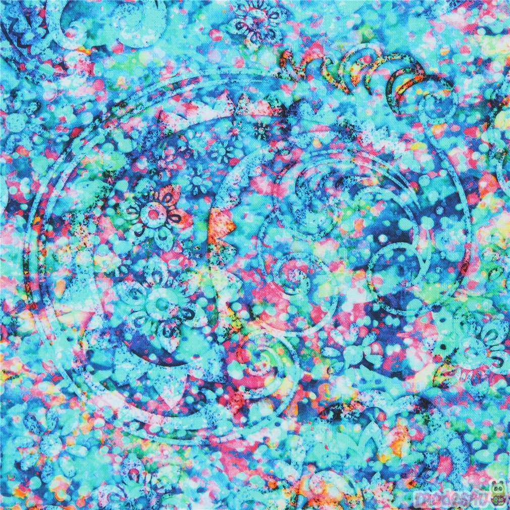 Quilting Treasures colorful paisley and flower fabric Fabric by ...