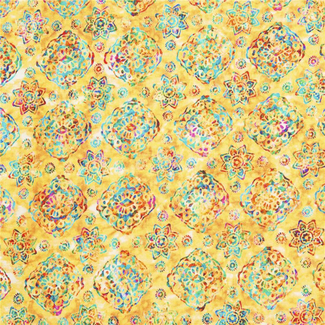 Batik Style Paisley Medallion Fabric by Quilting Treasures - modes4u