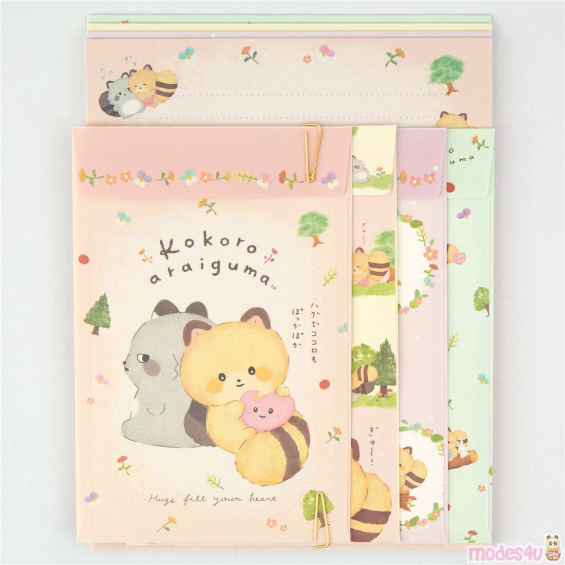 Raccoon San-X Kokoro letter set - modes4u