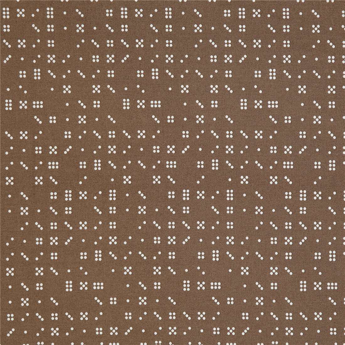 Domino Dots on Brown Fabric by Robert Kaufman - modes4u