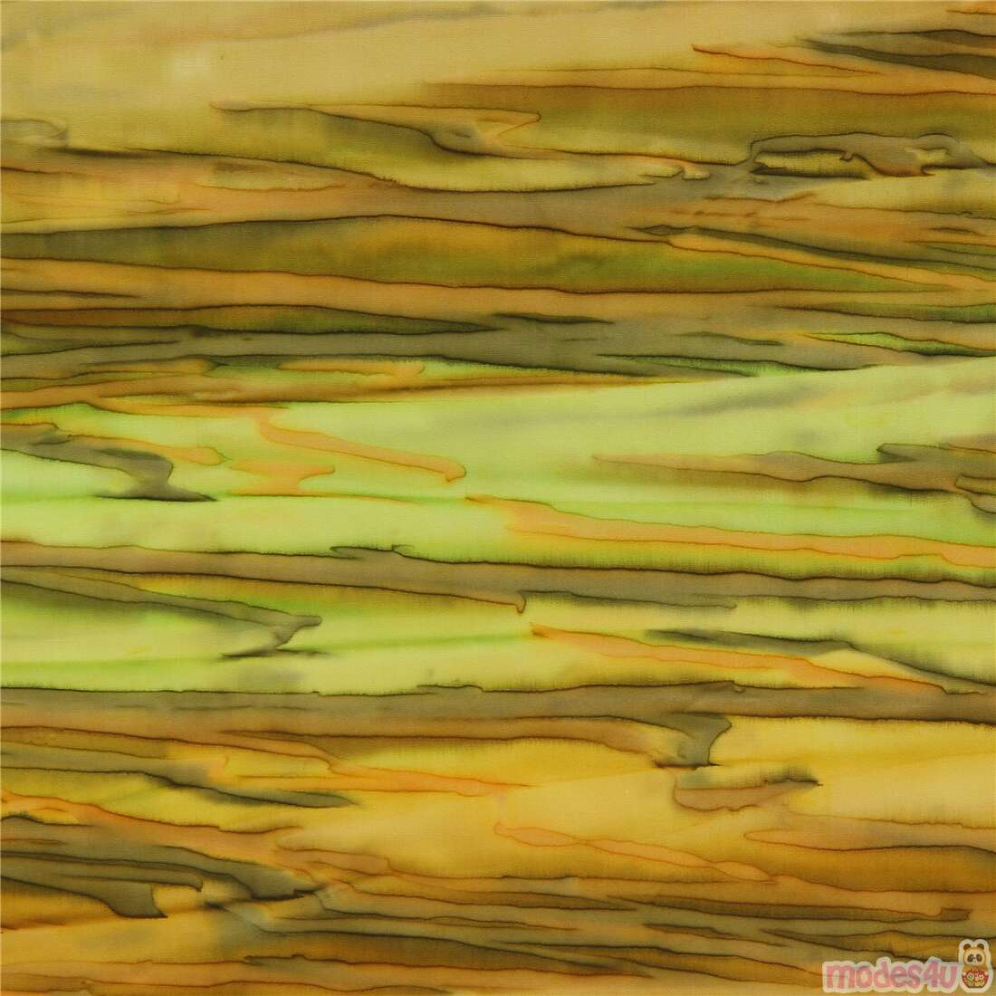 Robert Kaufman chartreuse batik stripe fabric Fabric by Robert Kaufman ...