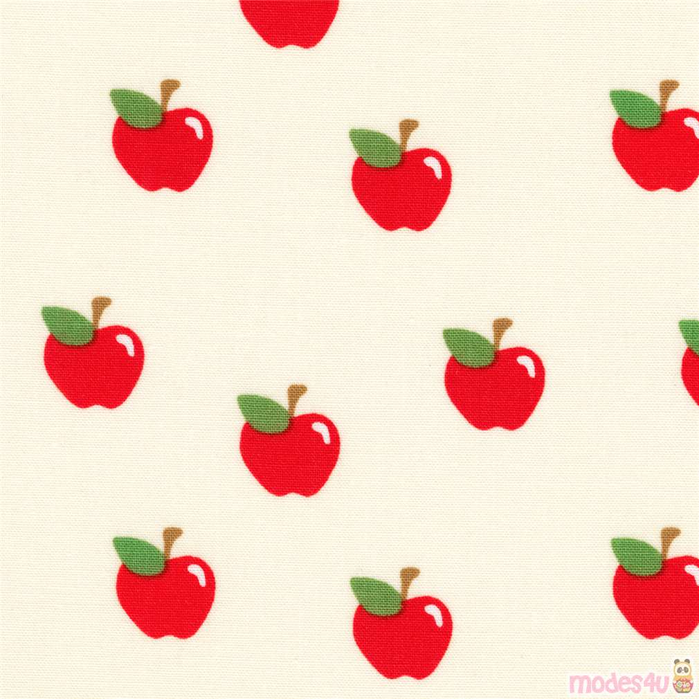 Robert Kaufman fruit fabric with red apples Fabric by Robert Kaufman ...