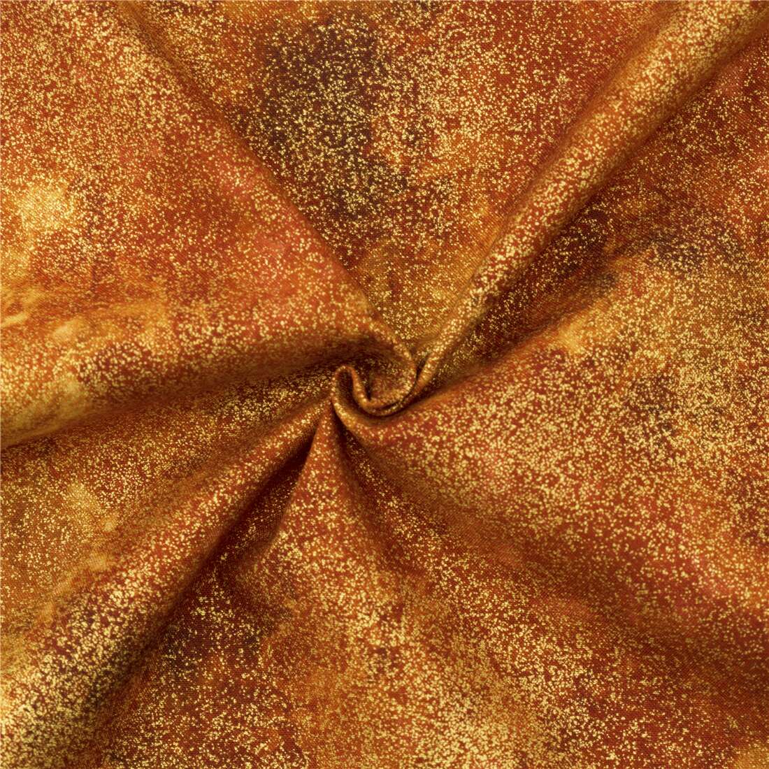 Rust brown Xmas fabric gold shimmer Timeless Treasures Fabric by ...