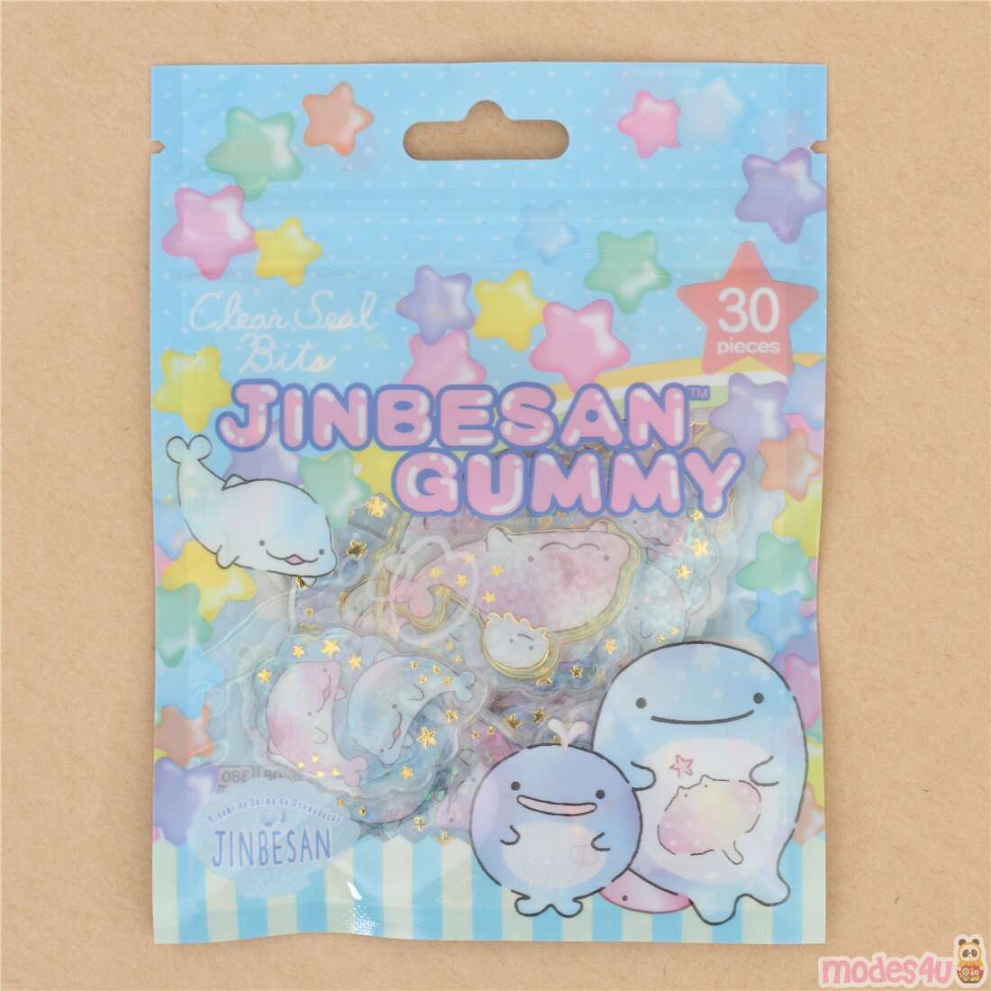 San-X Jinbesan shimmery sticker sack - modes4u