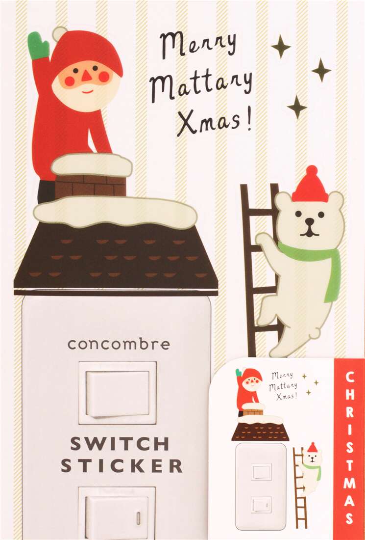 Santa Claus house Christmas wall and light switch stickers - modes4u