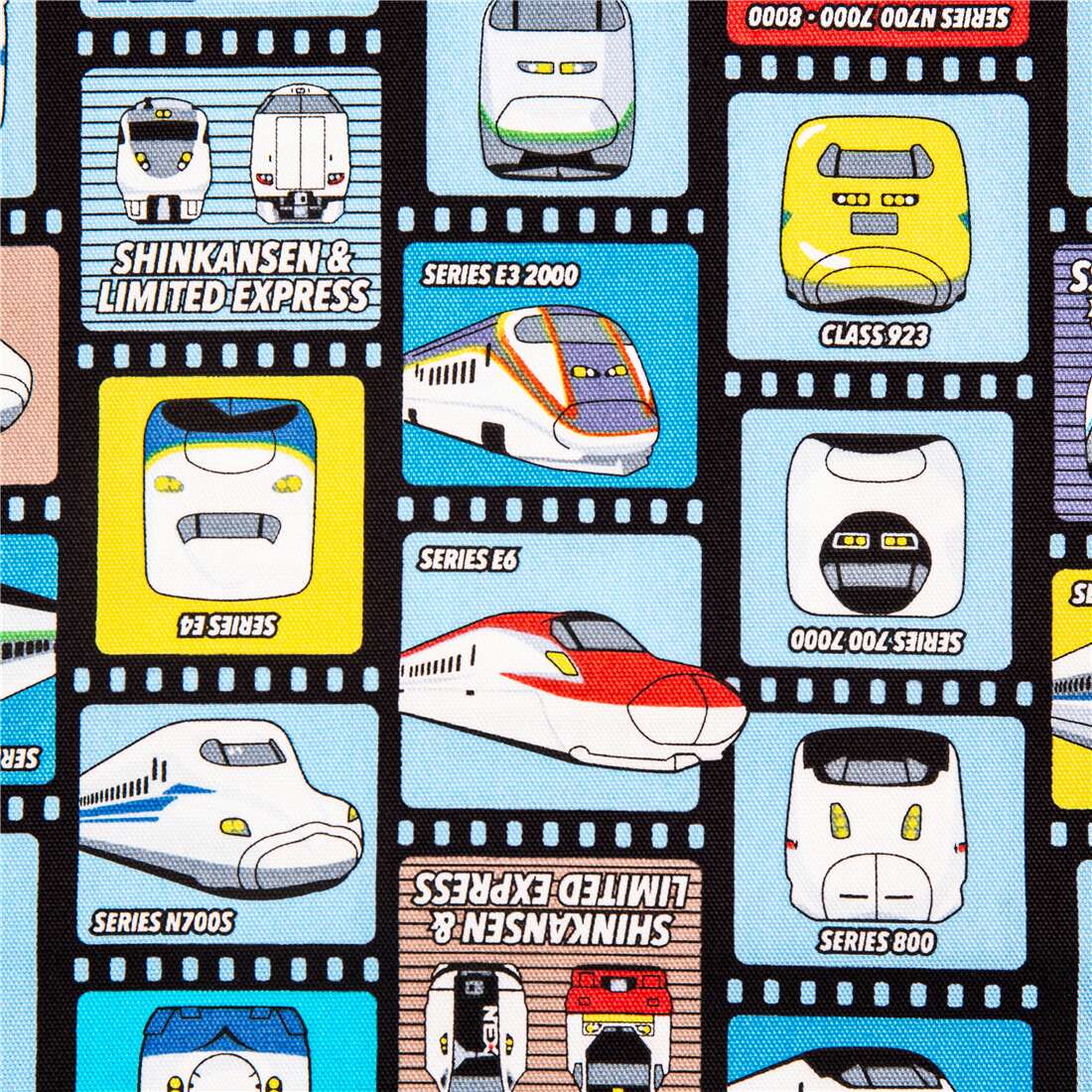 Shinkansen Ltd Licensed Express JR Train Fabric by Japanese Indie - modes4u
