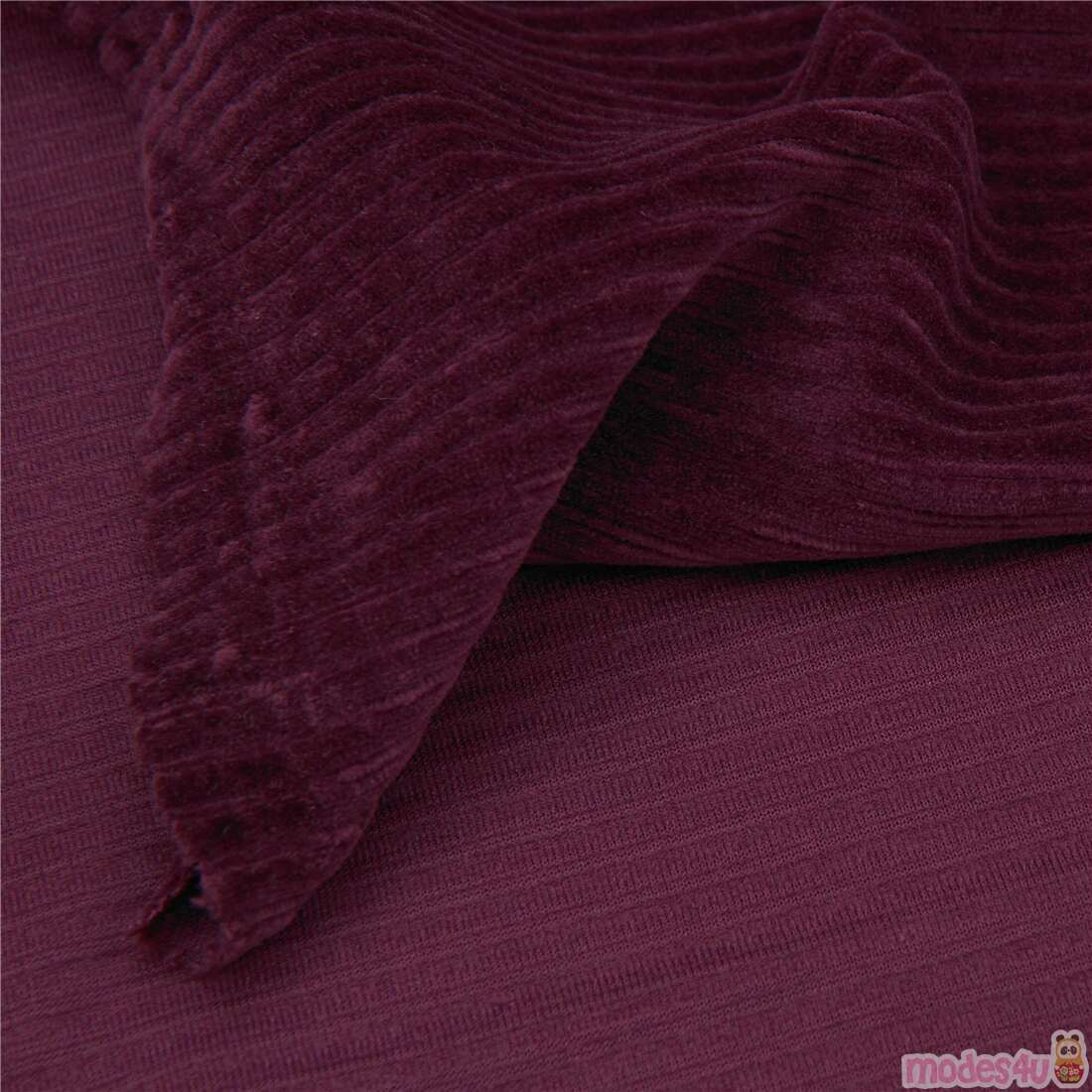 Tela de pana ancha de punto morado liso de Stof Fabrics Avalana Velour ...