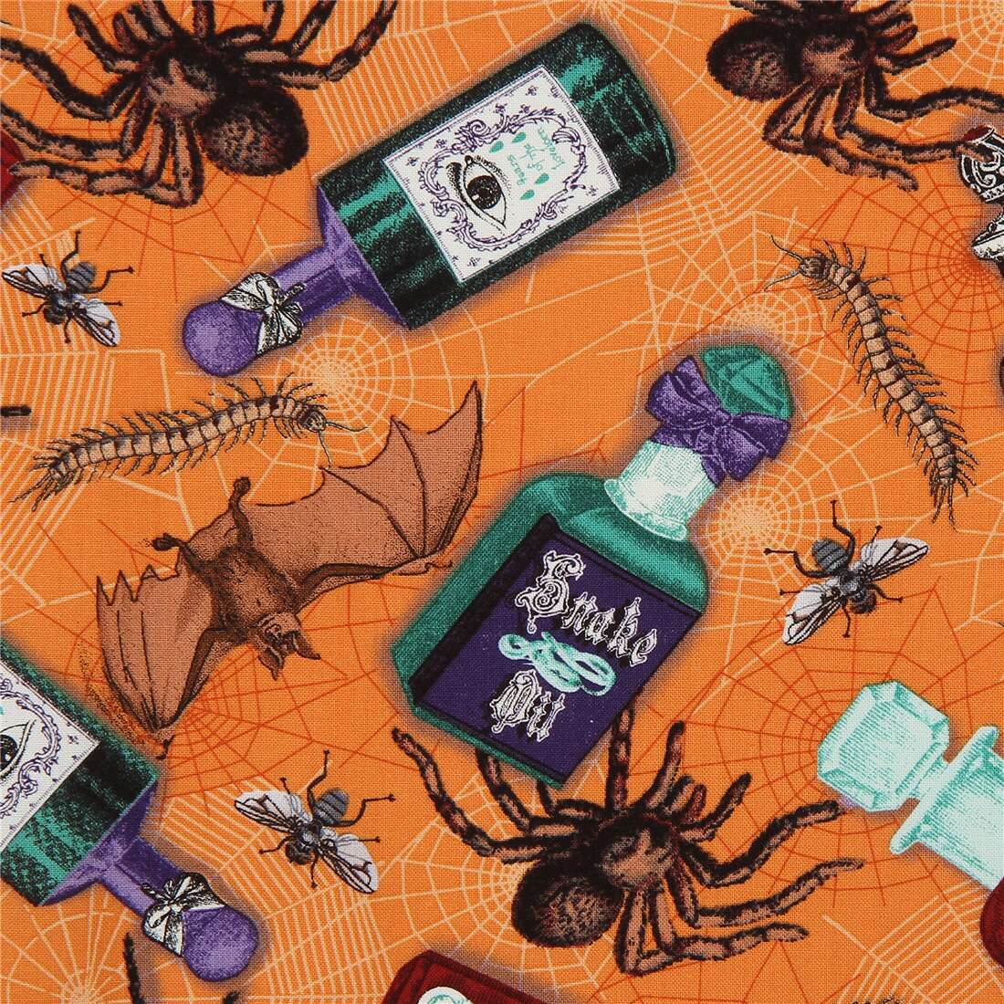 Halloween Potions Insects Fabric by Timeless Treasures - modes4u