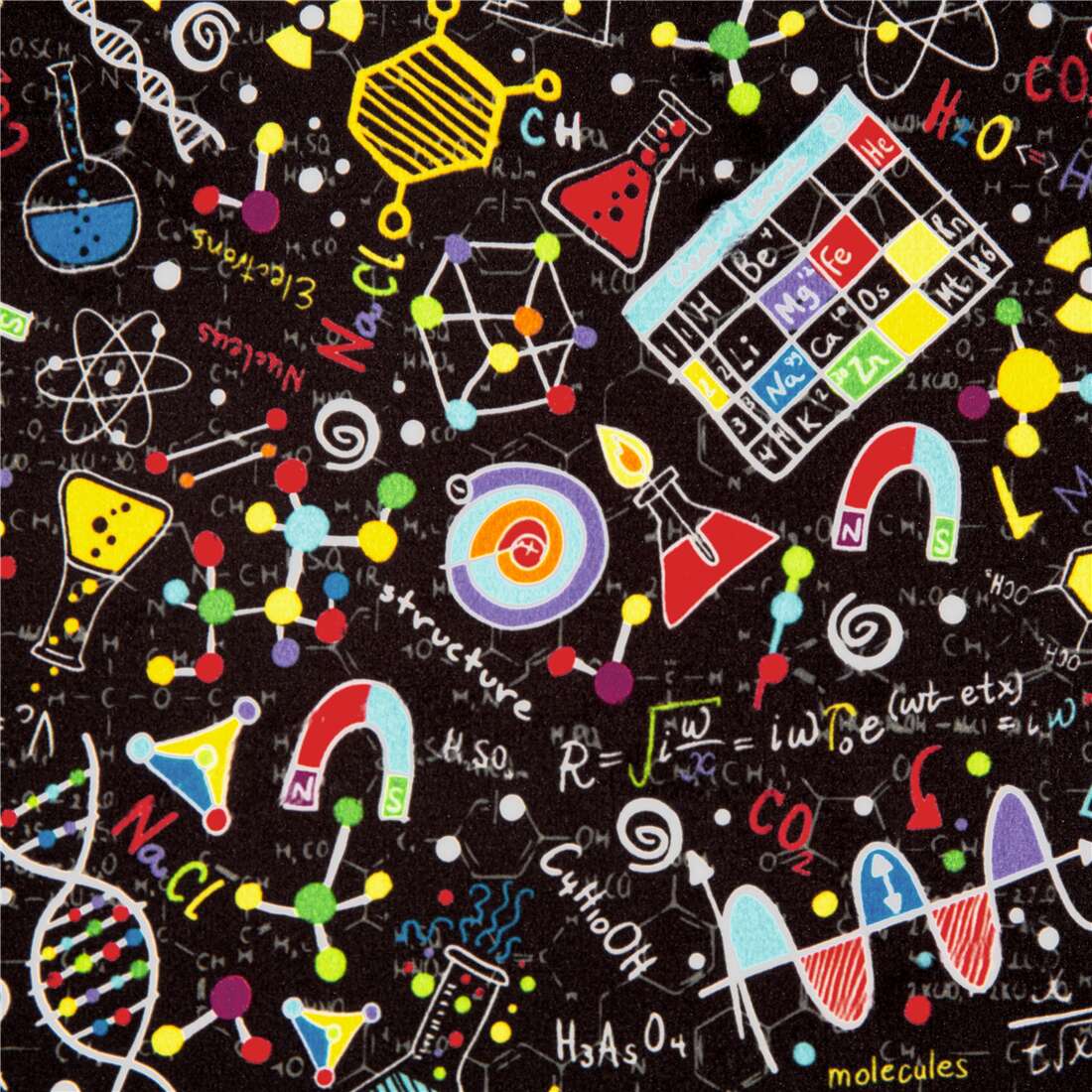 Bright Science Doodles Super Soft Cuddly Fabric by Timeless Treasures ...