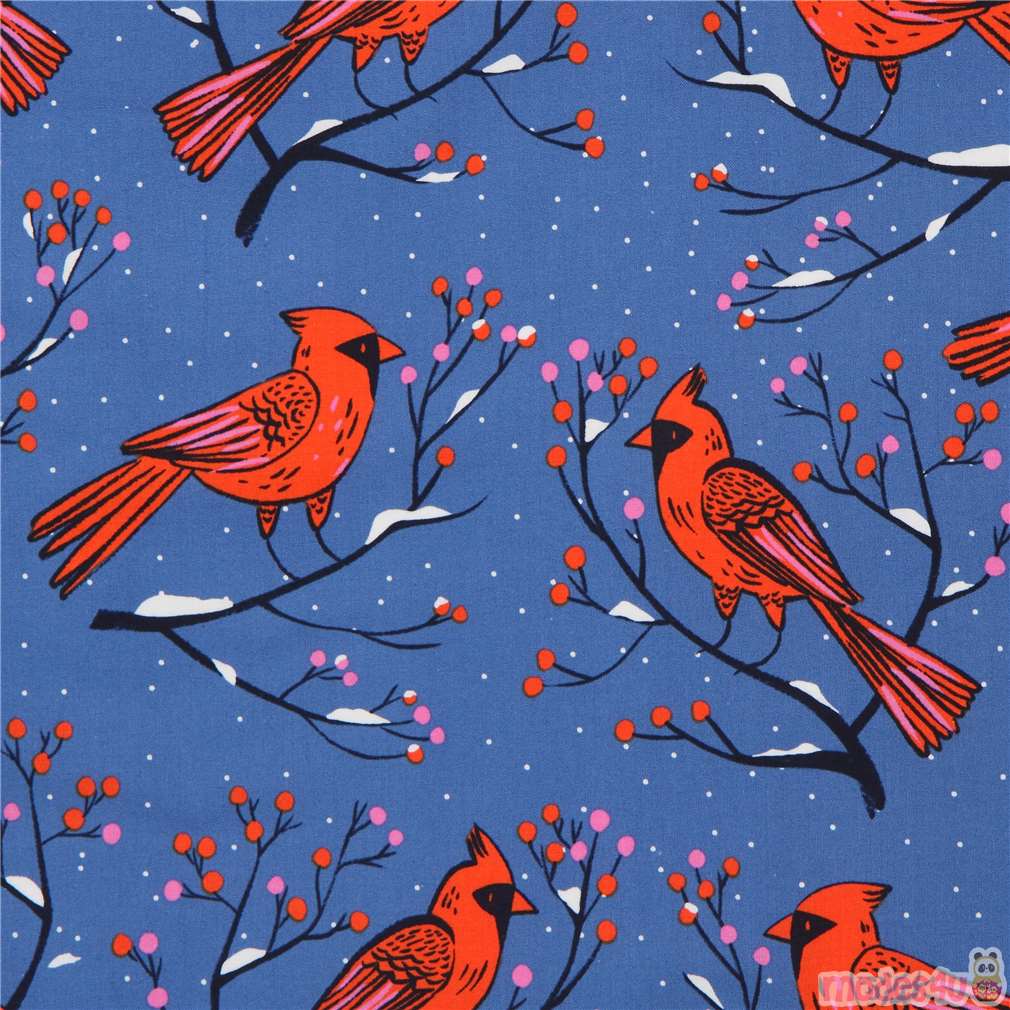 Winter Cardinal fabric by Cotton and Steel - modeS4u