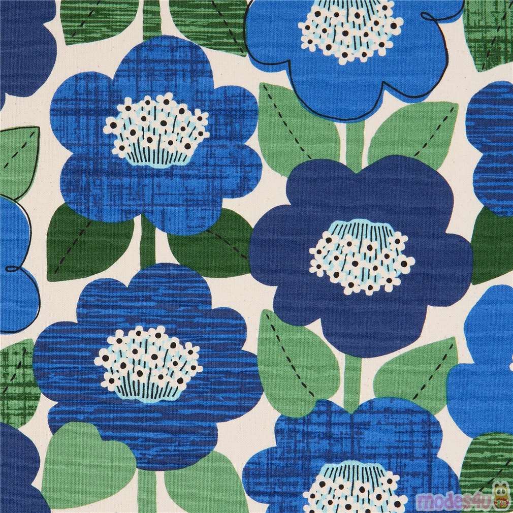 big flower laminate fabric by Cosmo from Japan - modeS4u
