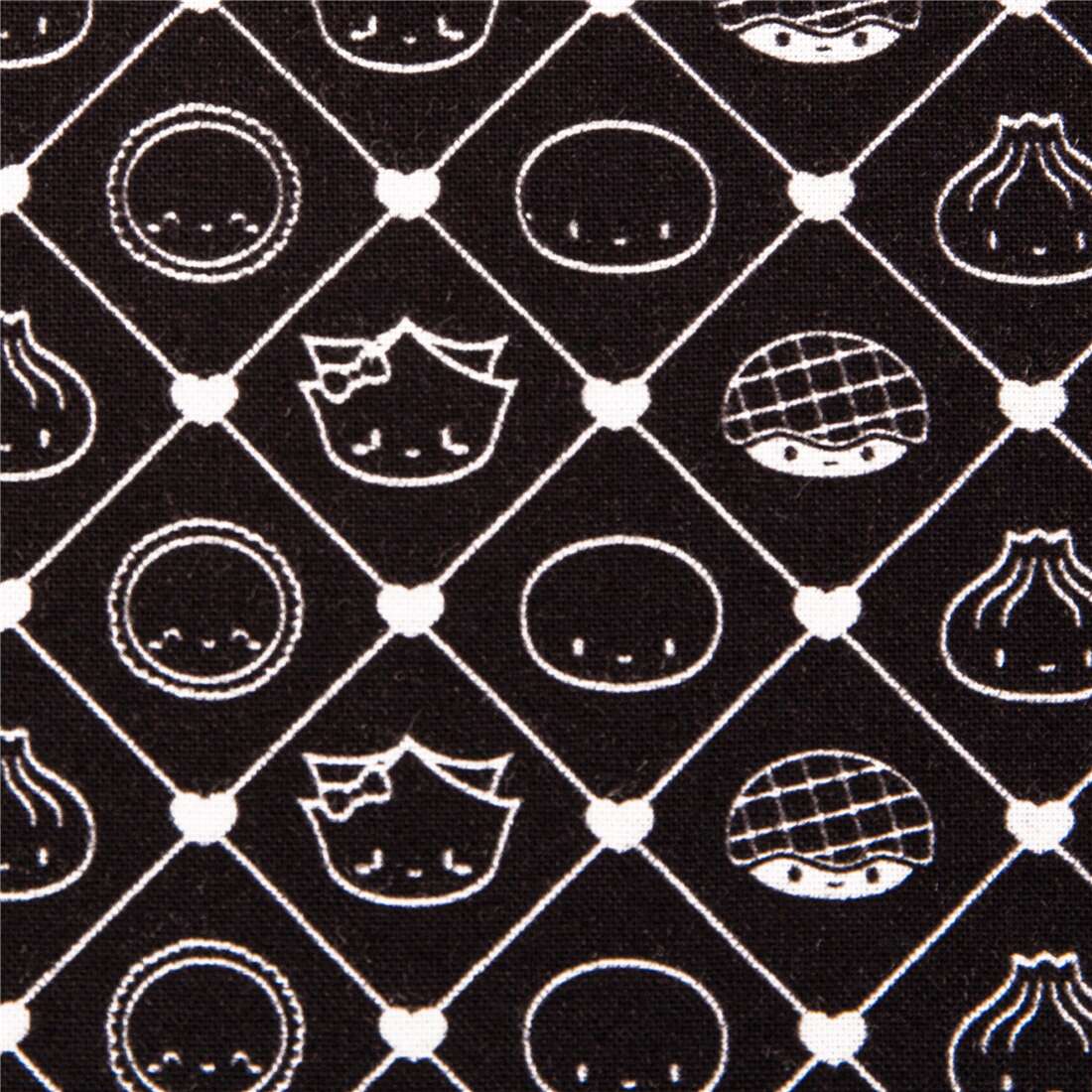 Cute Dumpling Sushi in Diamonds Fabric by Michael Miller - modes4u