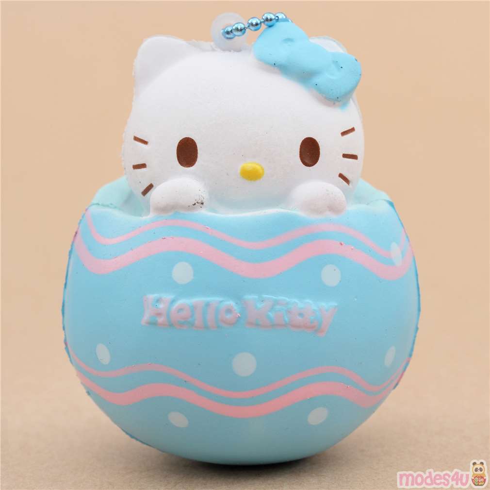 blue Hello Kitty kawaii egg squishy charm - modeS4u blue Hello Kitty kawaii egg squishy charm - modeS4u