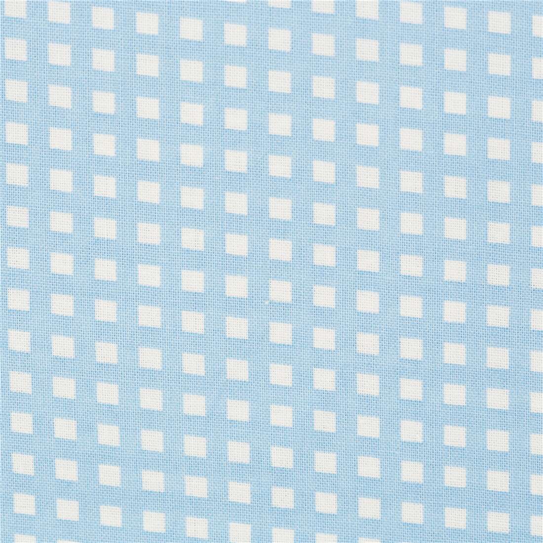 Japanese Blue Checkered Shirting Fabric by Japanese Indie - modes4u