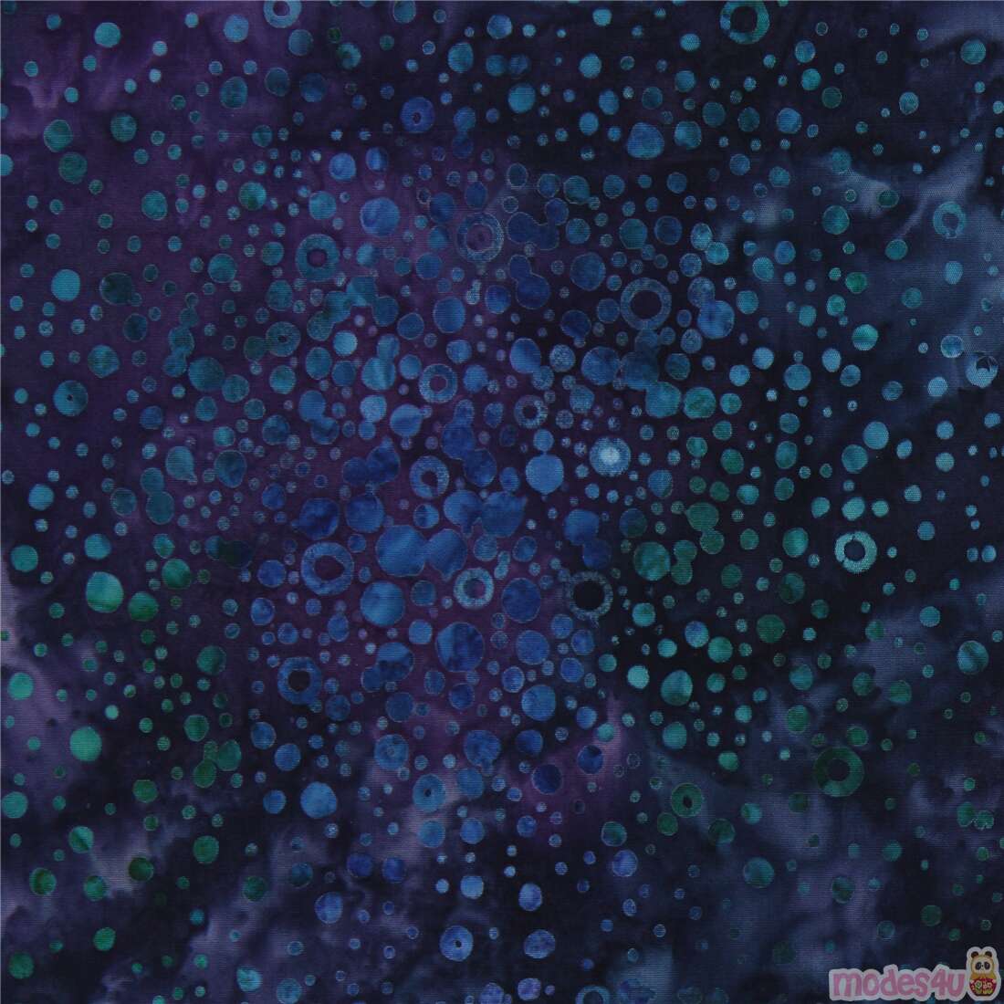 blue purple Robert Kaufman batik fabric with dots Fabric by Robert ...