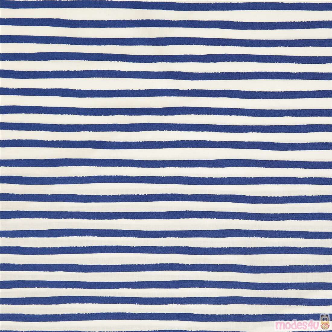 Tela de rayas azules algodón blanco de Robert Kaufman Fabric by Robert ...