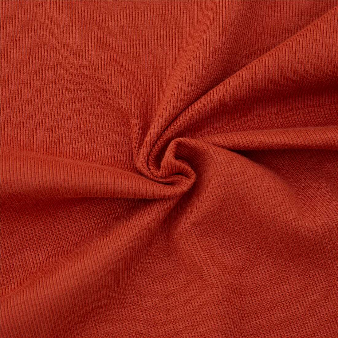 Earthy Cinnamon Organic Ribbed Knit Fabric by Birch Fabrics - modes4u