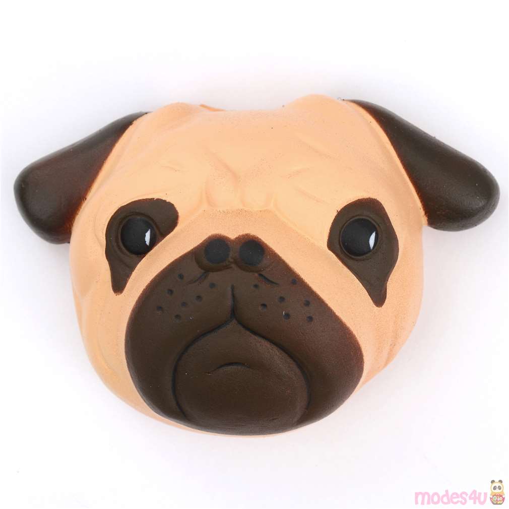 Squishy kawaii perfumado juguete blando animal cabeza perro carlino pug ...
