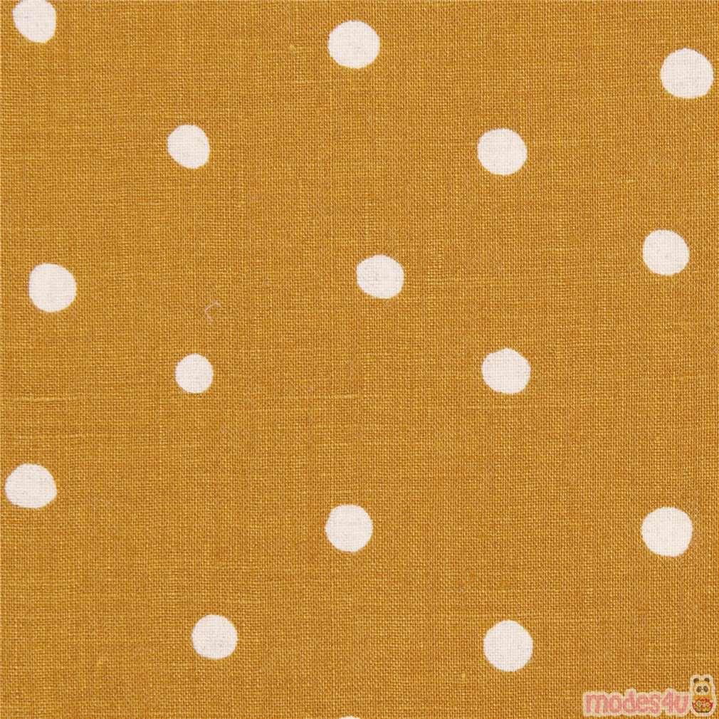 brown natural color dot laminate fabric by Cosmo from Japan Fabric by ...