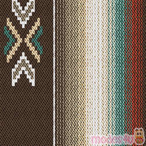 brown serape style fabric with stripes by QT Fabrics - modeS4u