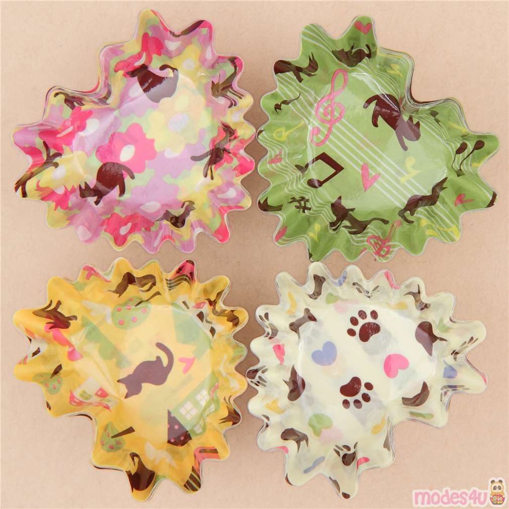 cat animal heart shape bento lunch box paper cups - Bento Accessories ...