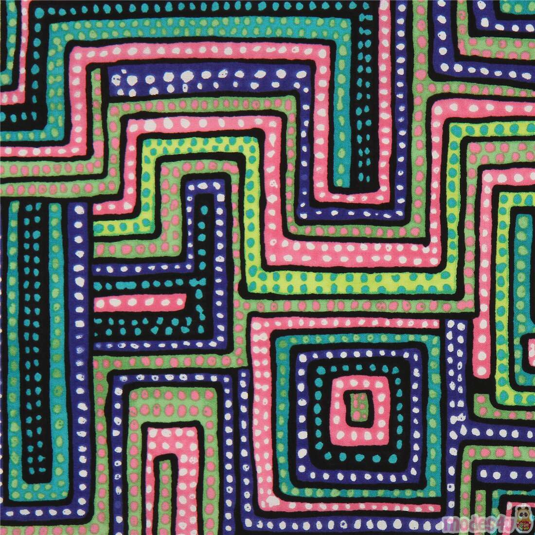 colorful dots and shapes fabric by Alexander Henry Fabric by Alexander ...