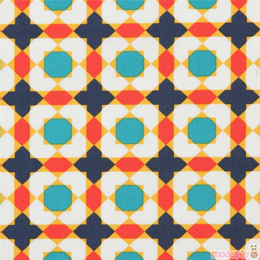 colorful geometric pattern by Art Gallery Fabrics Fabric by Japanese ...