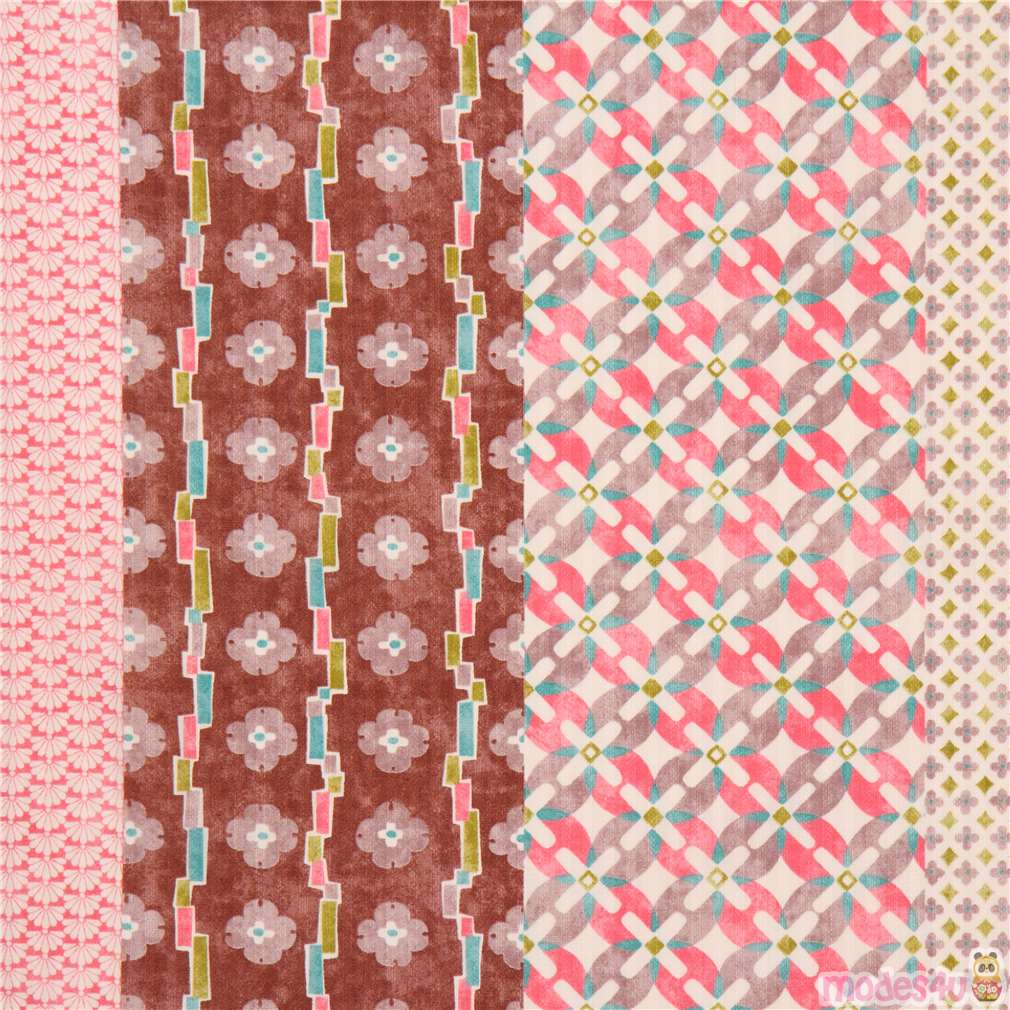 colorful structured pretty stripe light cream flower dobby fabric from ...