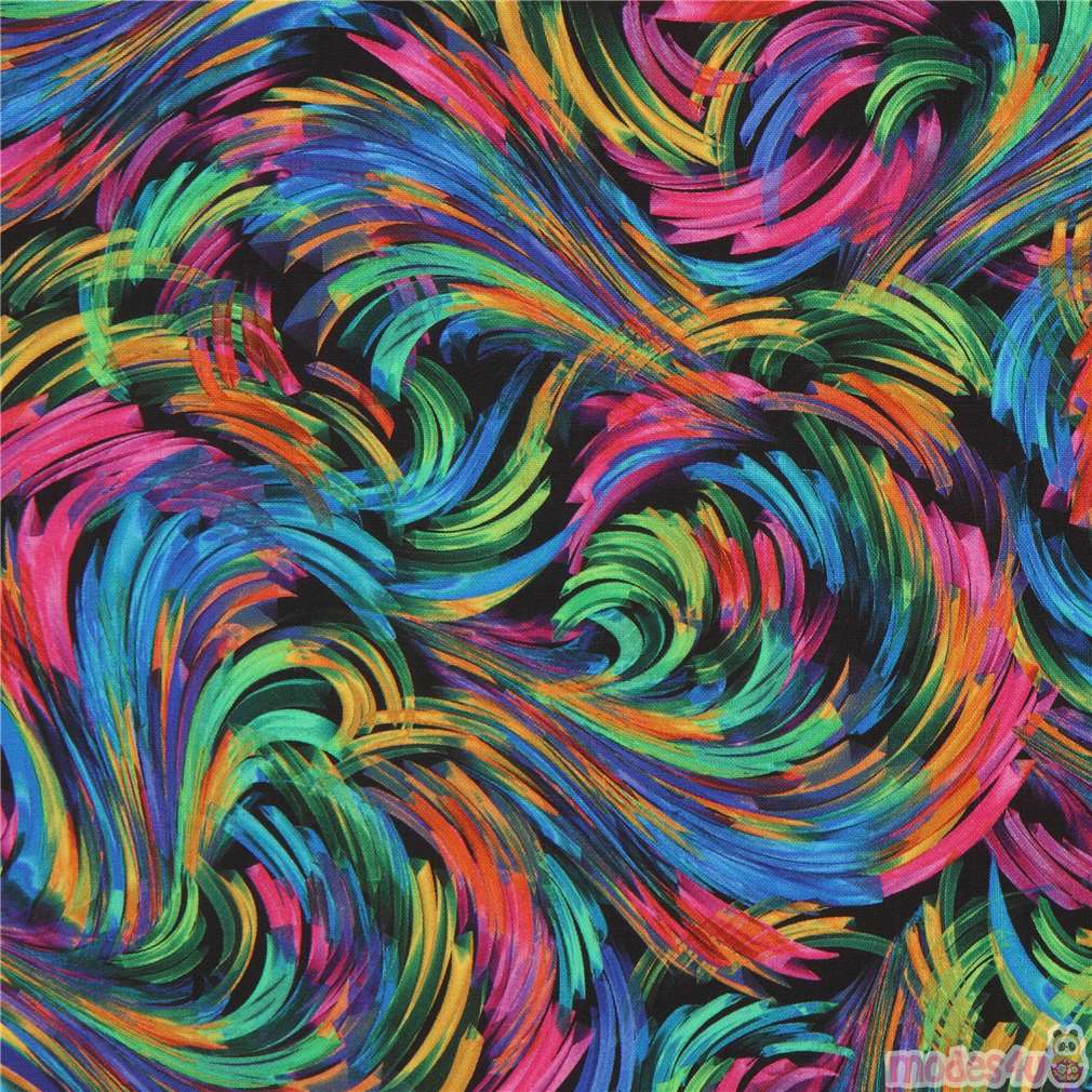 colorful swirl fabric Quilting Treasures Fabric by Japanese Indie - modes4u