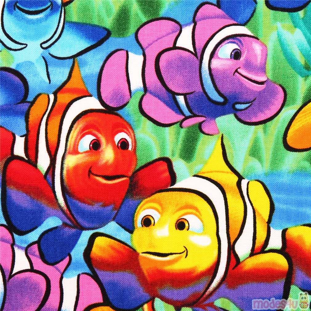 colourful exotic clown fish animal fabric USA Fabric by Timeless ...
