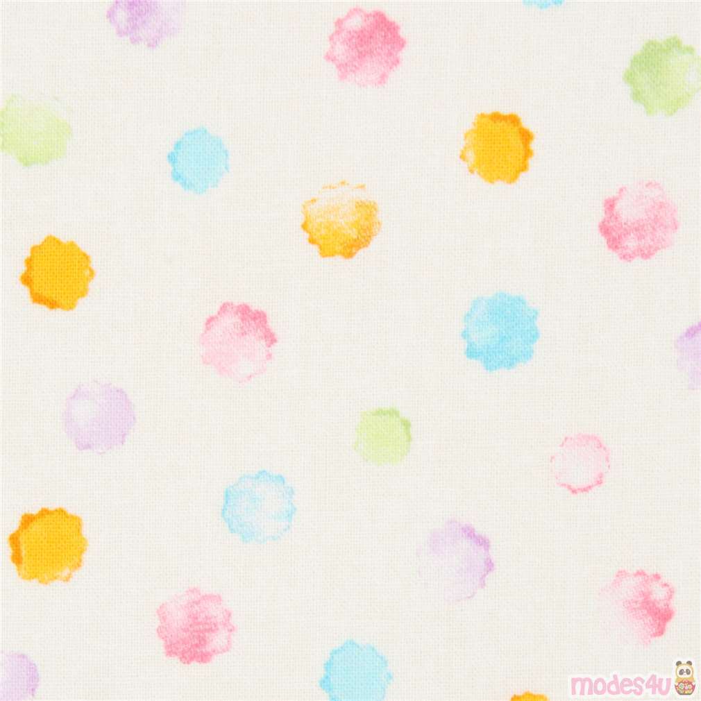 cream Cosmo fabric with colorful dots Fabric by Cosmo - modes4u