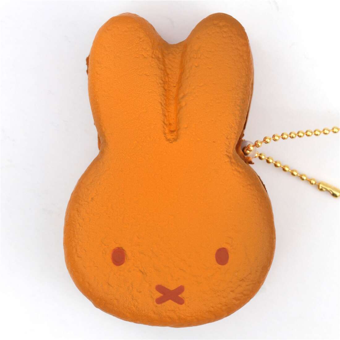 cute brown Miffy bunny rabbit ice cream sandwich squishy for backpack ...