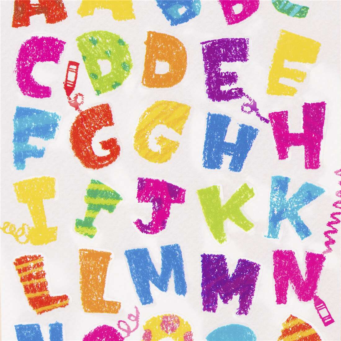 cute colorful alphabet A to Z stickers by Mind Wave - modeS4u