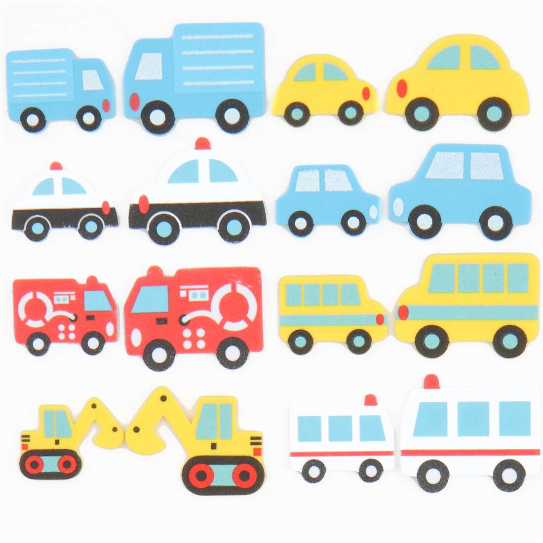 Linda pegatina adhesivo blando esponjoso camión bomberos coche bus ...