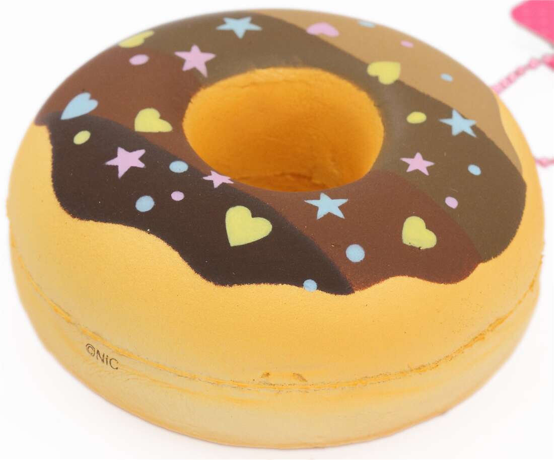 cute donut brown stripe icing squishy charm kawaii Sammy the Patissier ...